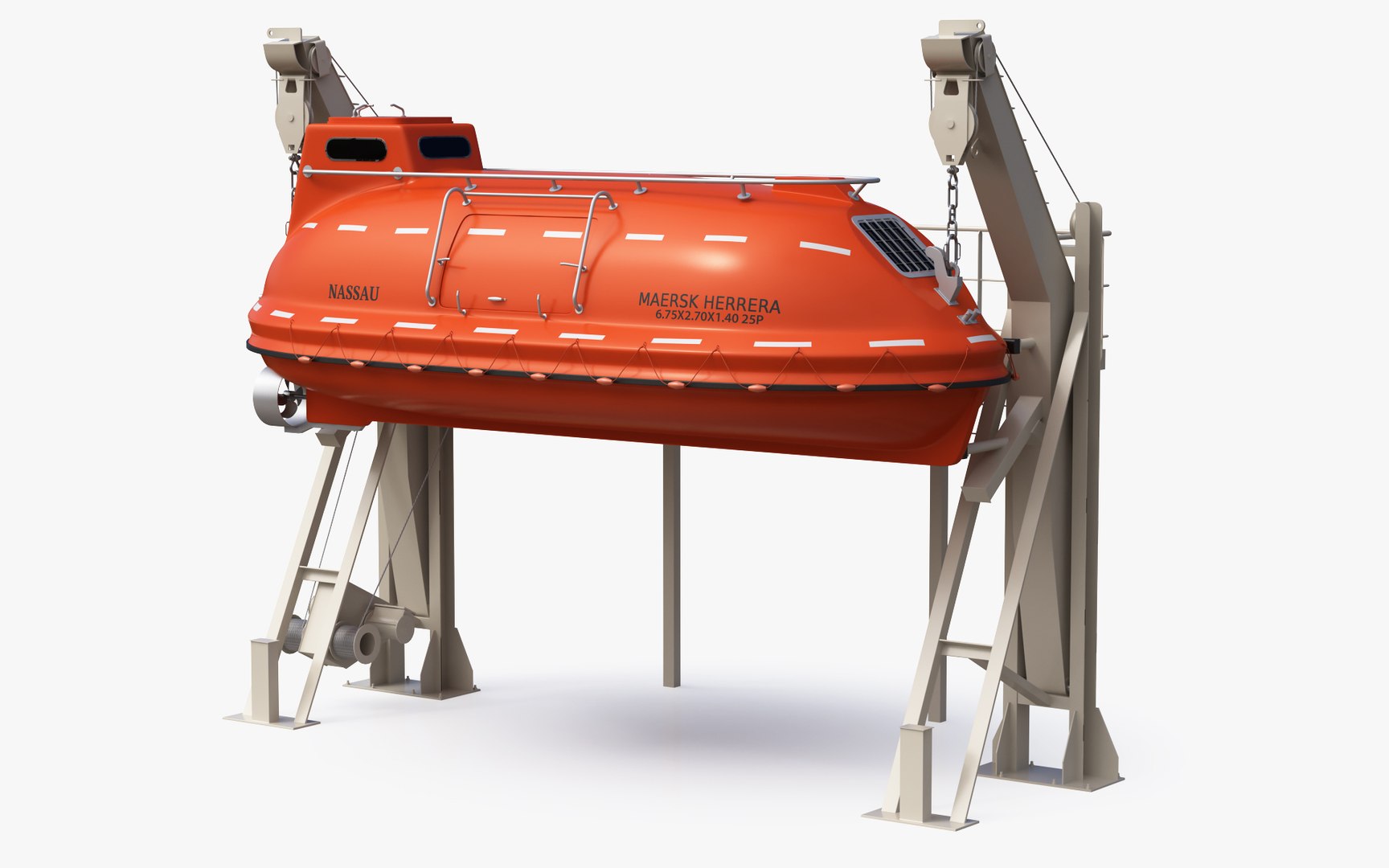 Enclosed Lifeboat V3 3D - TurboSquid 2010066