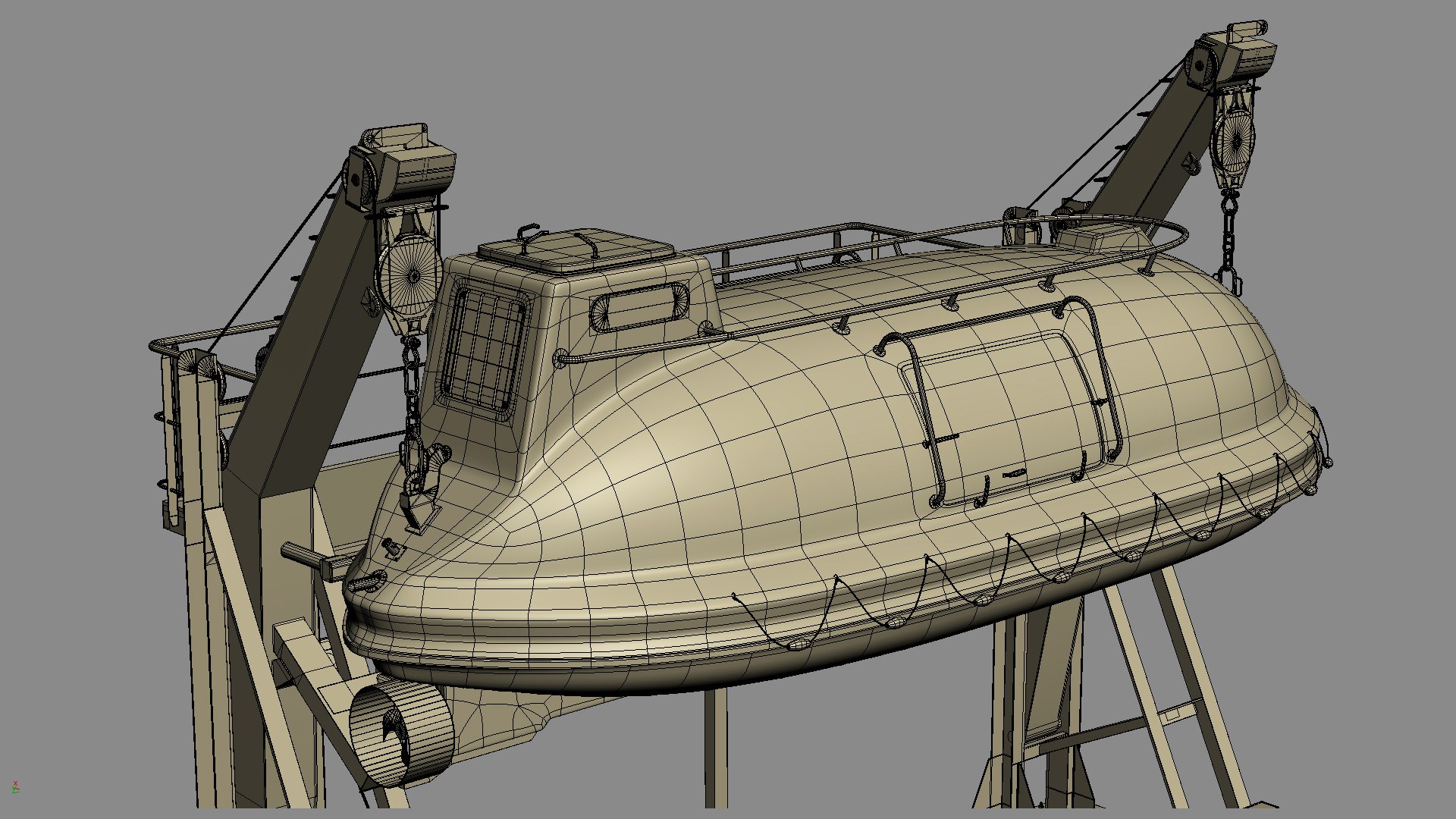 Enclosed Lifeboat V3 3D - TurboSquid 2010066