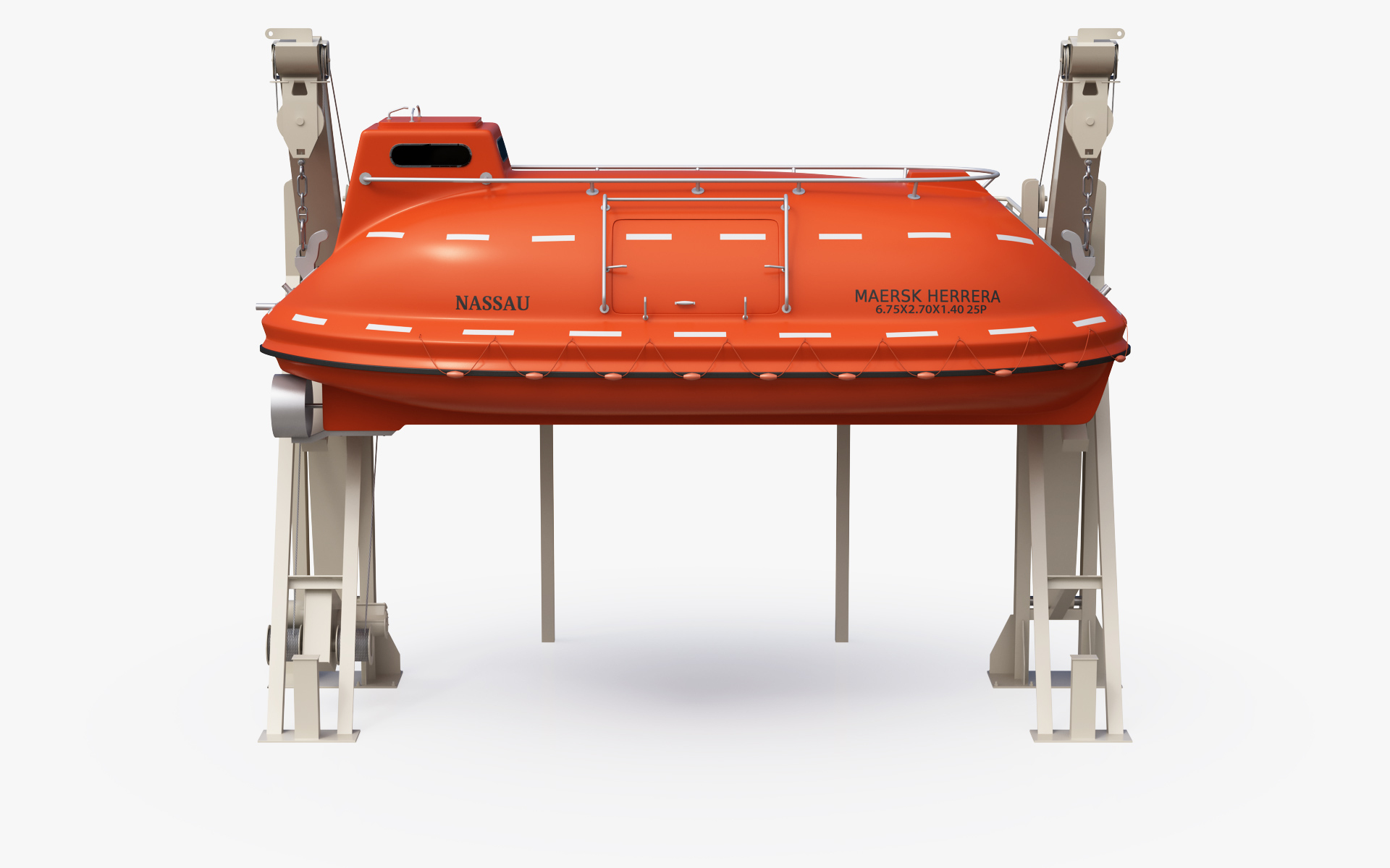 modelo 3d Enclosed Lifeboat V3 - TurboSquid 2010066