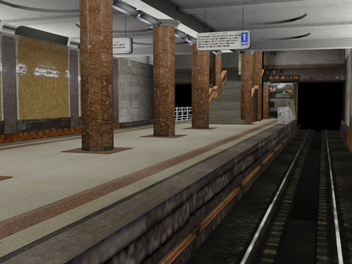 3d Model Subway Station