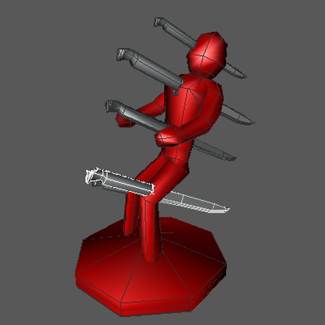 3d voodoo knife block model