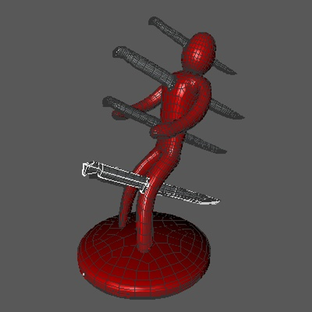 3d voodoo knife block model
