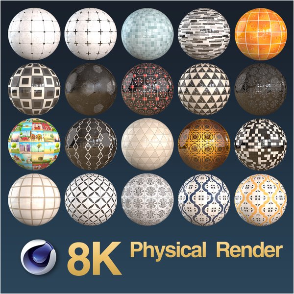 3D 20 Texture PBR 8K Floor Tiles C4D Physical Render model - TurboSquid ...
