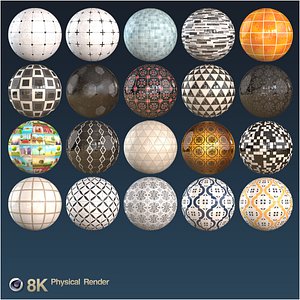 20 Texture PBR 8K Floor Tiles C4D Physical Render Model - TurboSquid ...