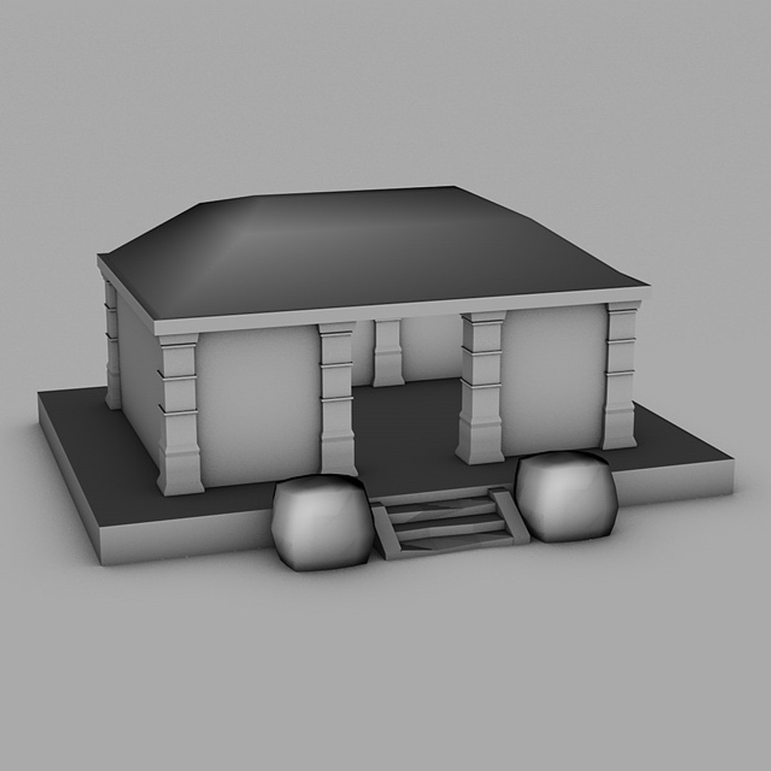 3d Model Ancient Stone Temple