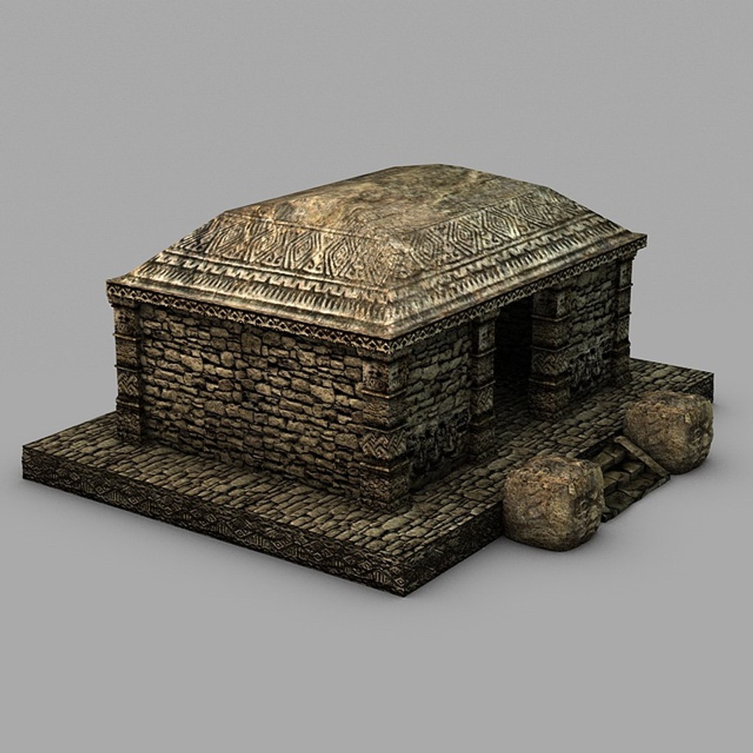3d Model Ancient Stone Temple