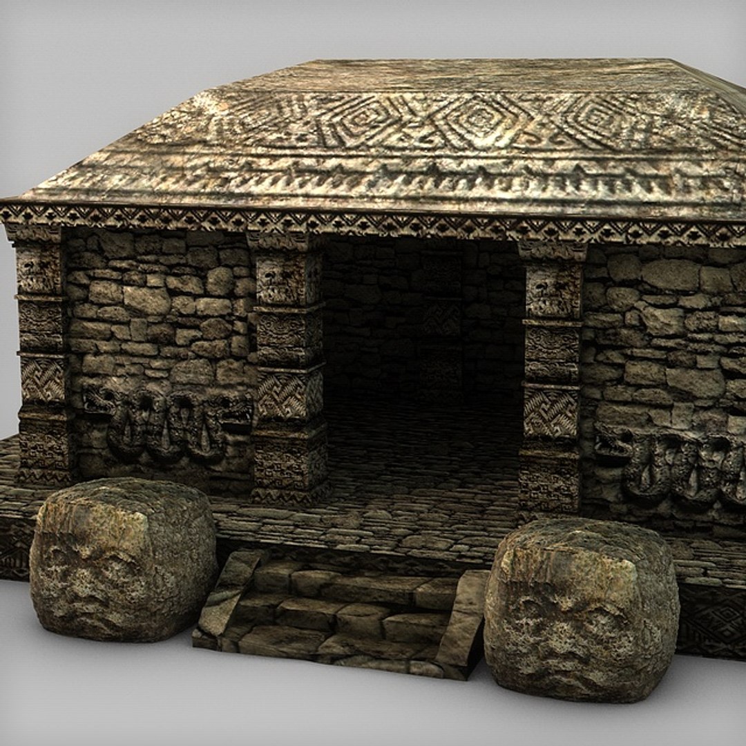 3d Model Ancient Stone Temple