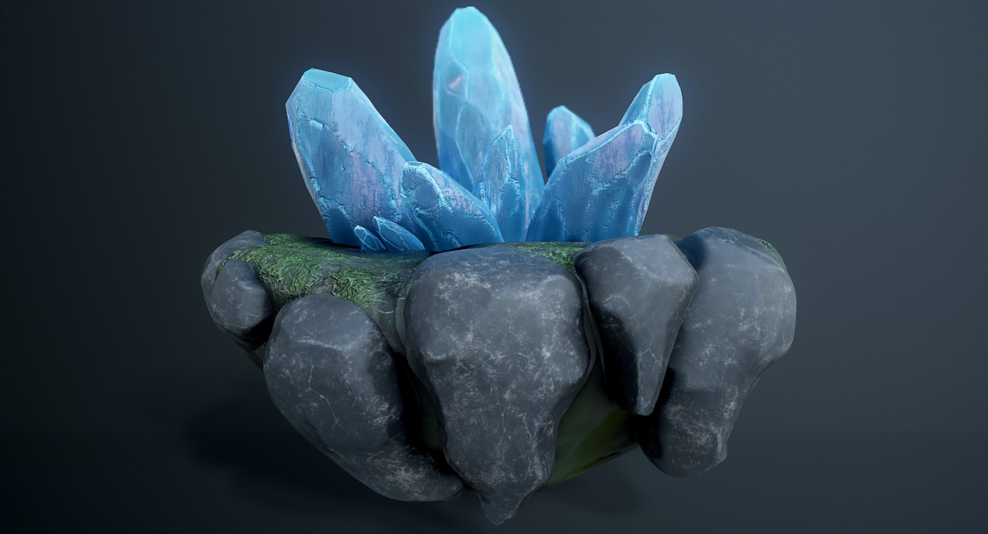 Realistic Crystal Blue 3D Model - TurboSquid 1387160