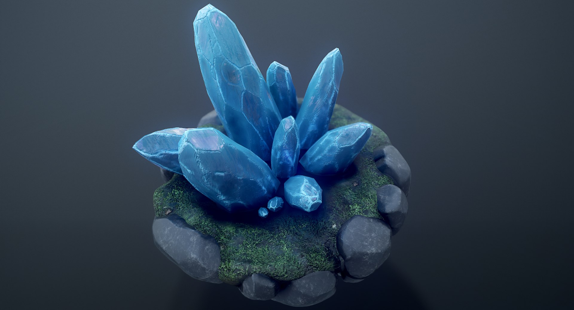 Realistic Crystal Blue 3D Model - TurboSquid 1387160