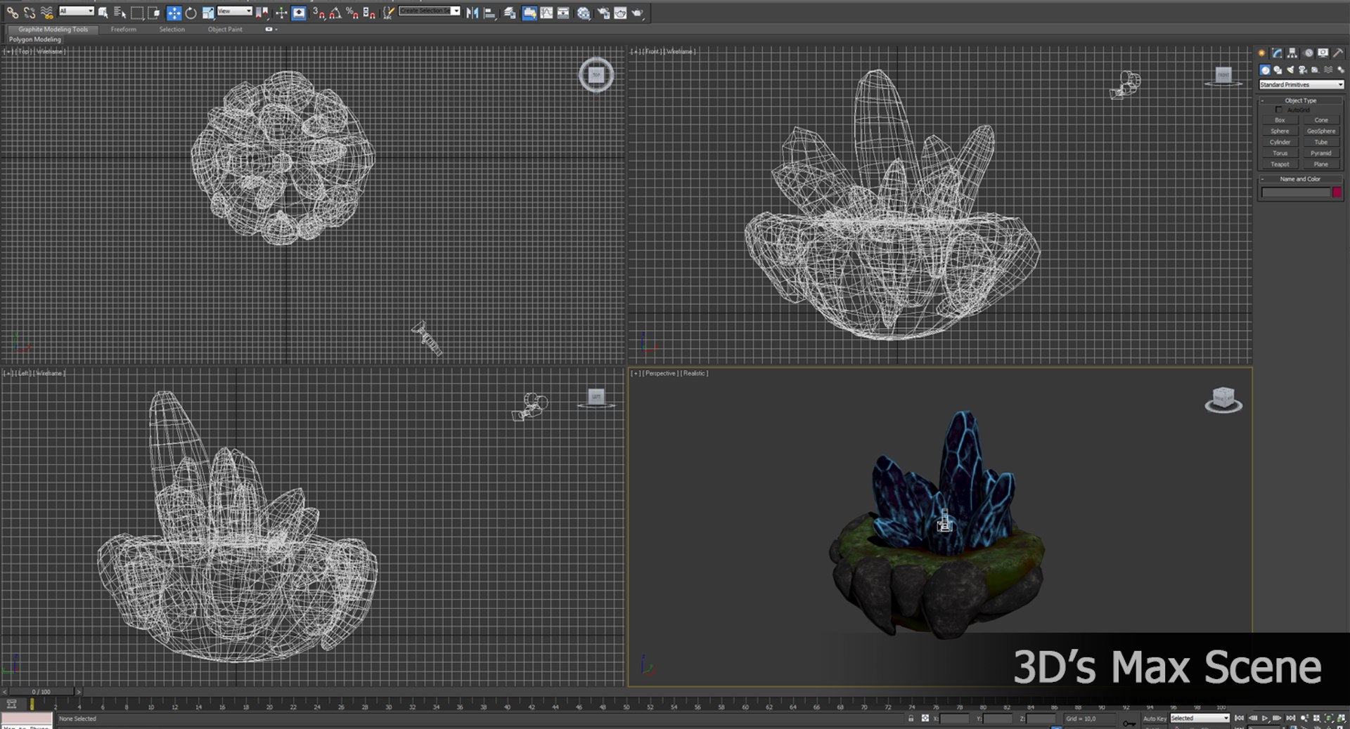 Realistic Crystal Blue 3D Model - TurboSquid 1387160