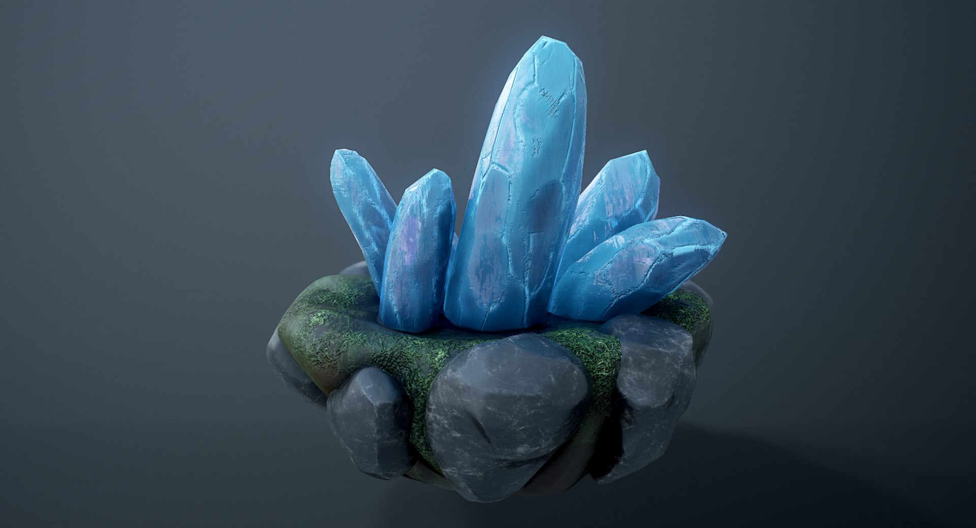 Realistic Crystal Blue 3D Model - TurboSquid 1387160