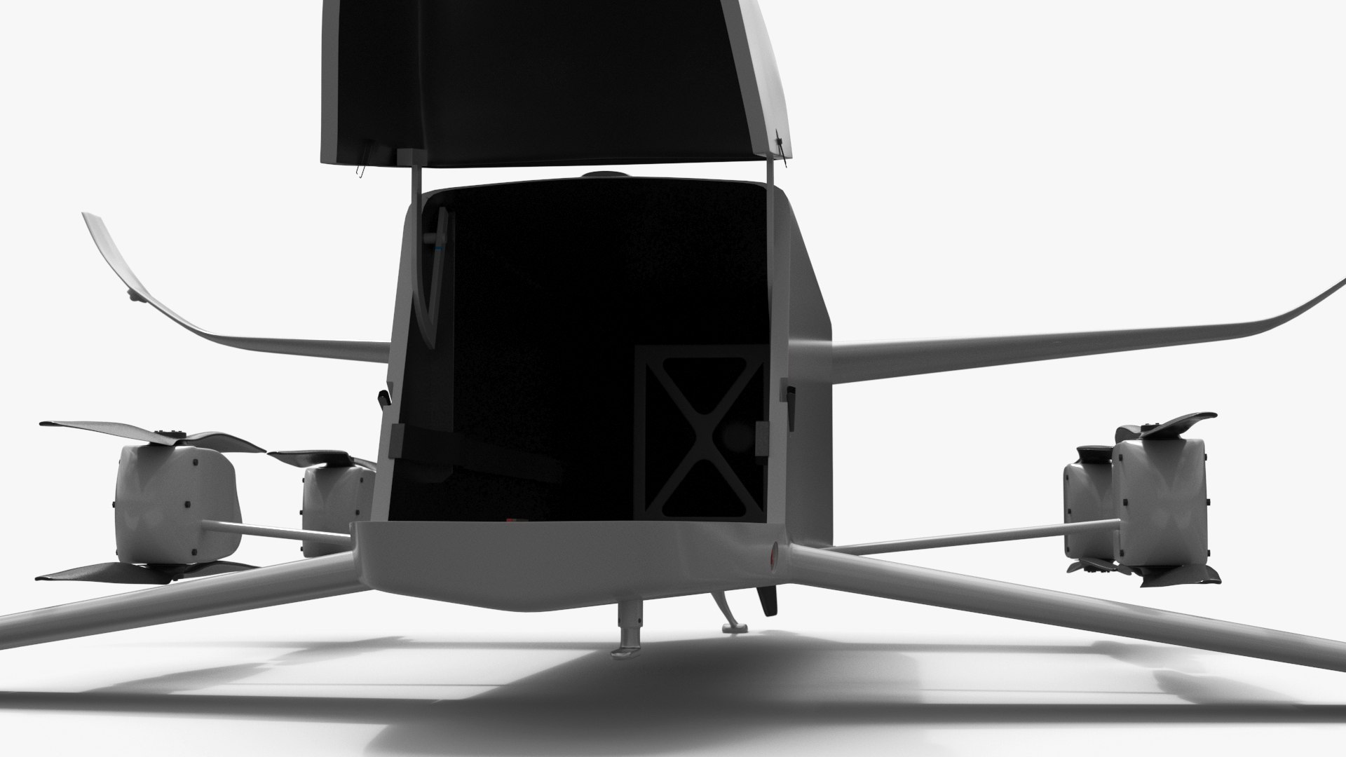 3D Military Cargo Drone With Green Boxes Gray Model - TurboSquid 2469367