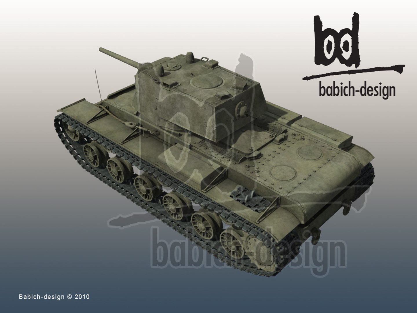 Soviet Tank Kliment Voroshilov 3d Model