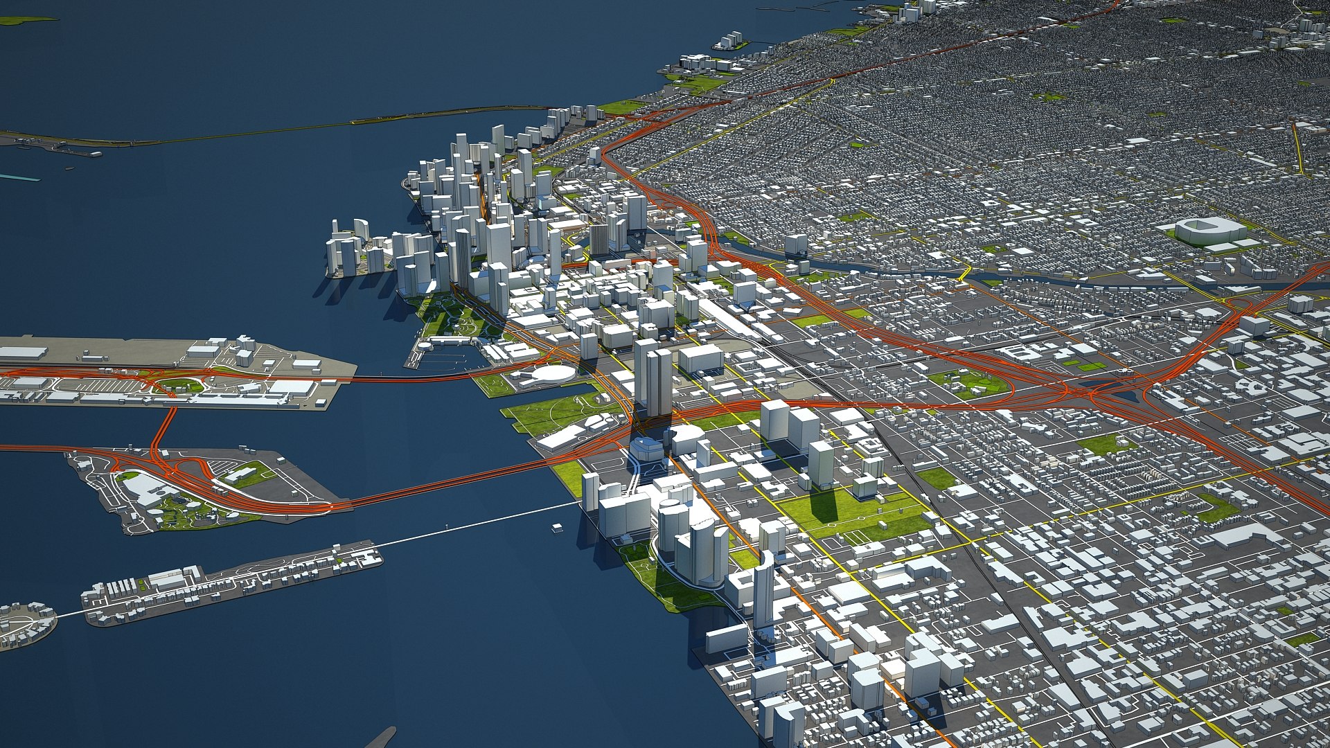 Miami Skyline 3D Model - TurboSquid 1514335