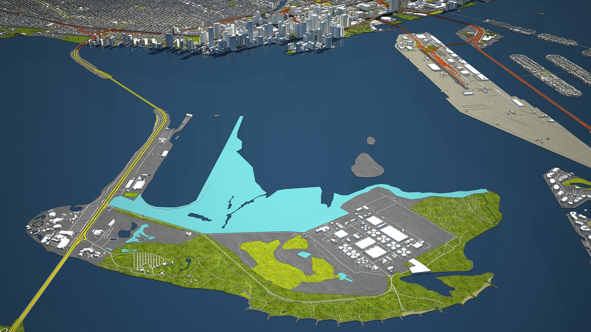 Miami Skyline 3D Model - TurboSquid 1514335