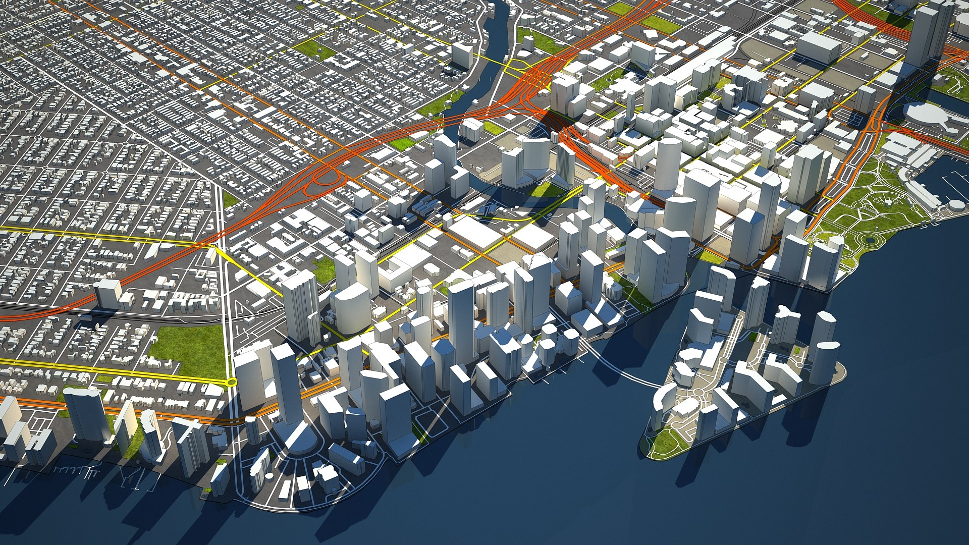 Miami Skyline 3D Model - TurboSquid 1514335