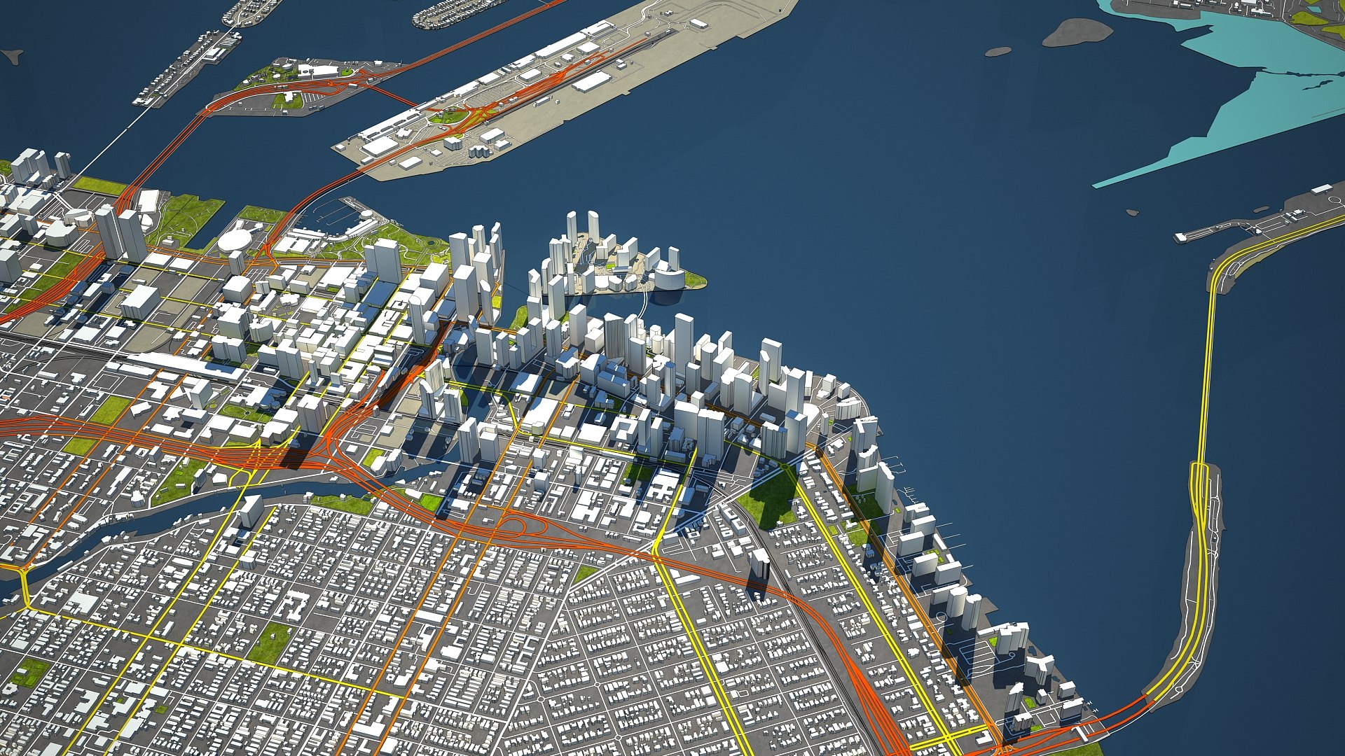 Miami Skyline 3D Model - TurboSquid 1514335