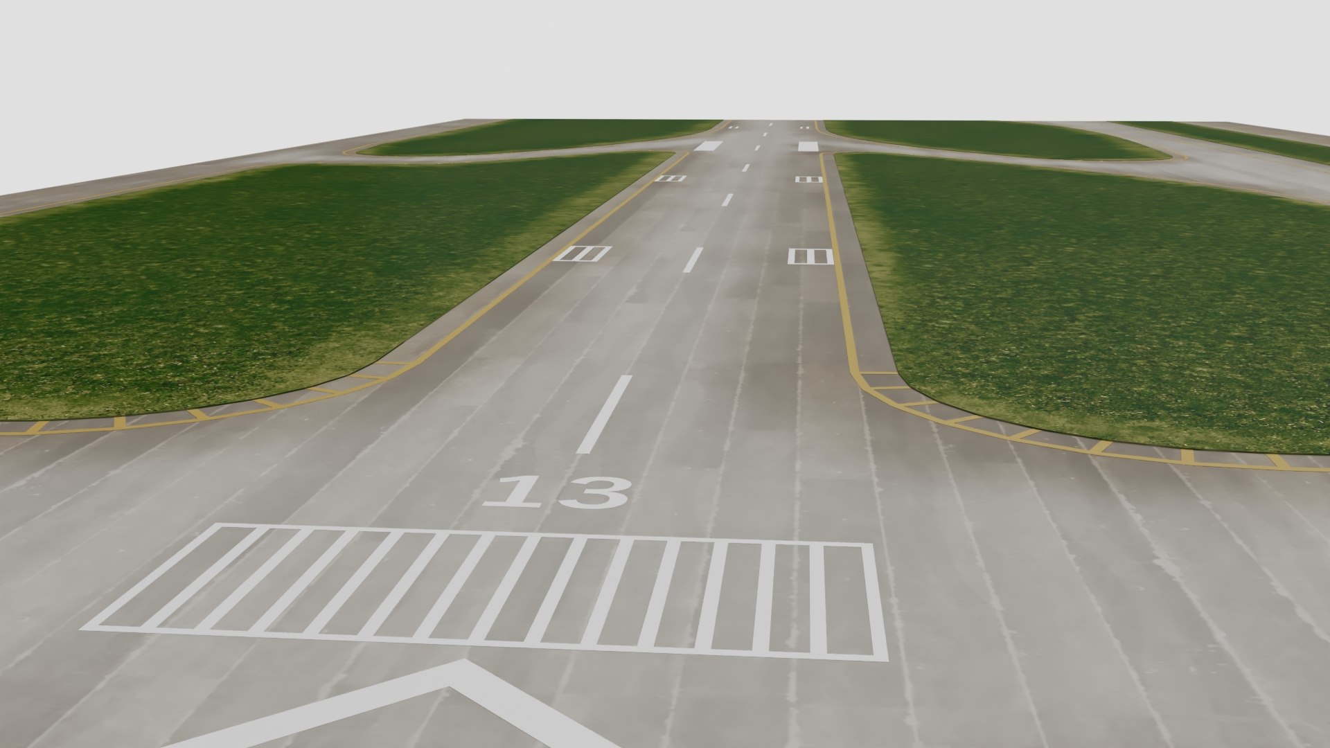 Runway And Airport Control Tower Model - TurboSquid 2317708