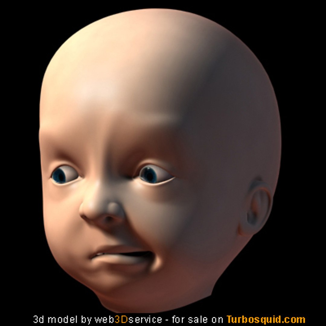 Baby Head 3d Model