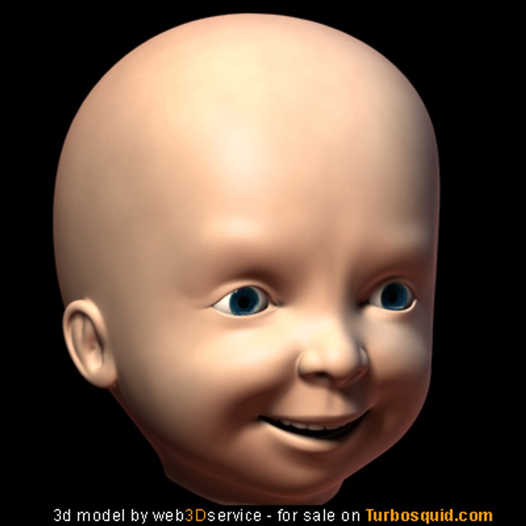 Baby Head 3d Model