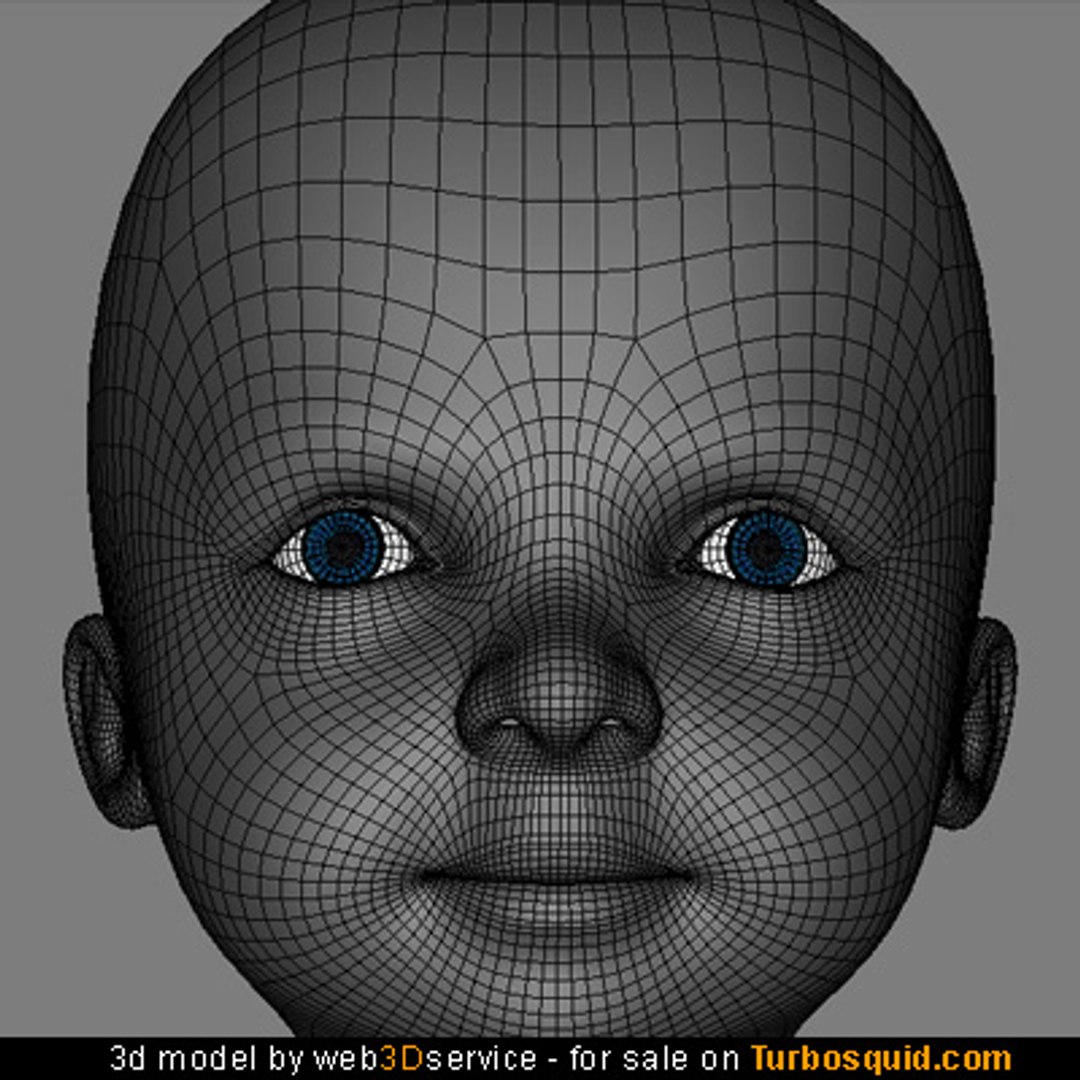 Baby Head 3d Model