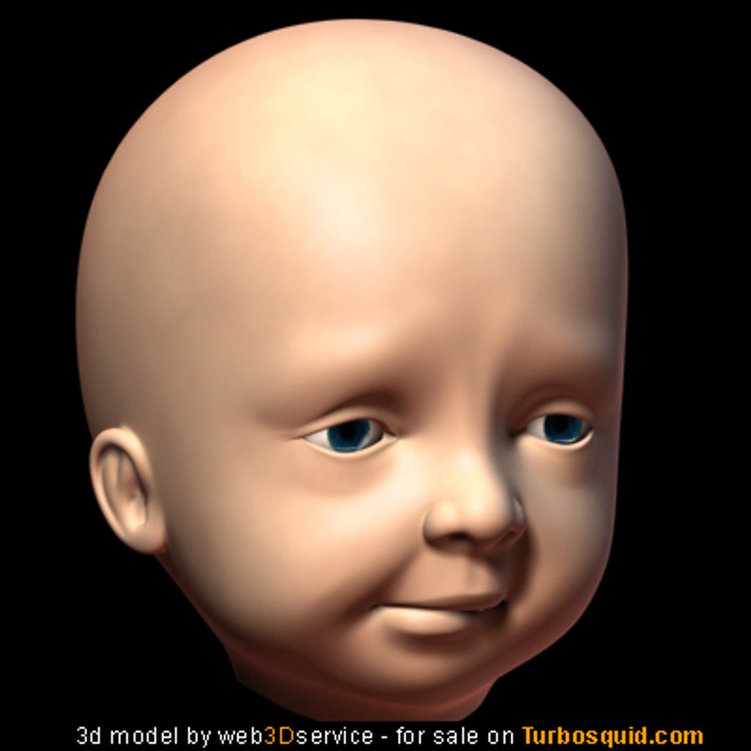 Baby Head 3d Model