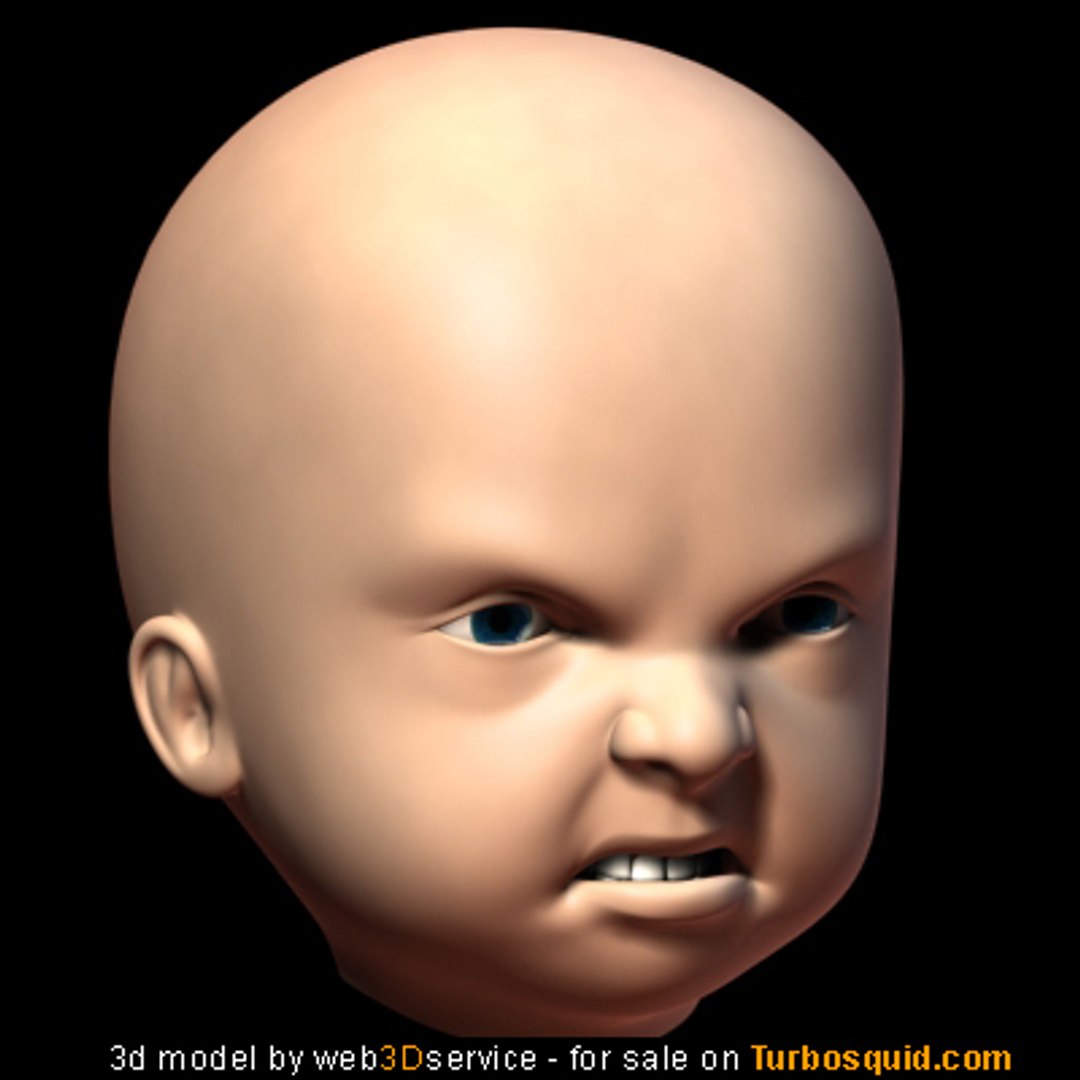 Baby Head 3d Model