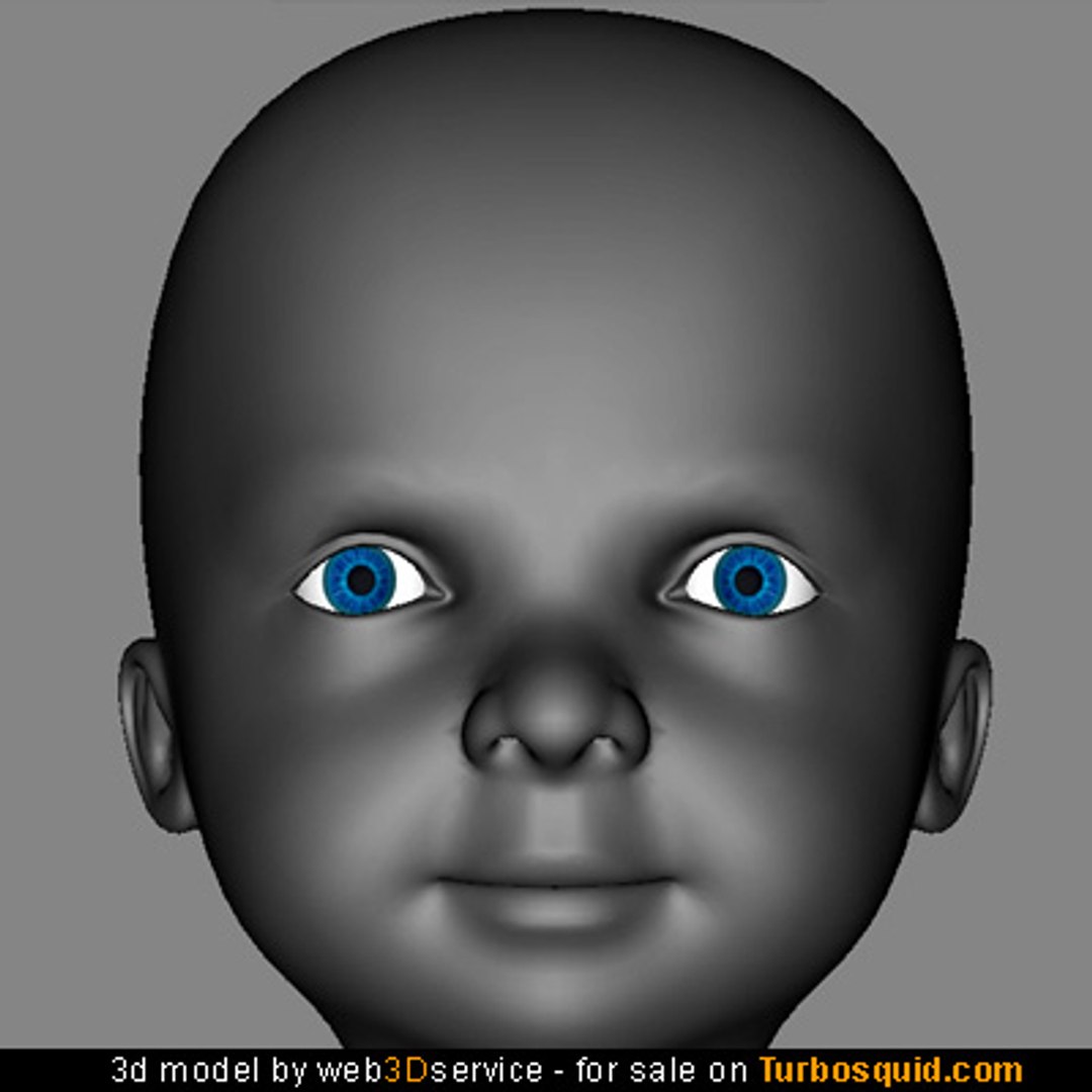 Baby Head 3d Model