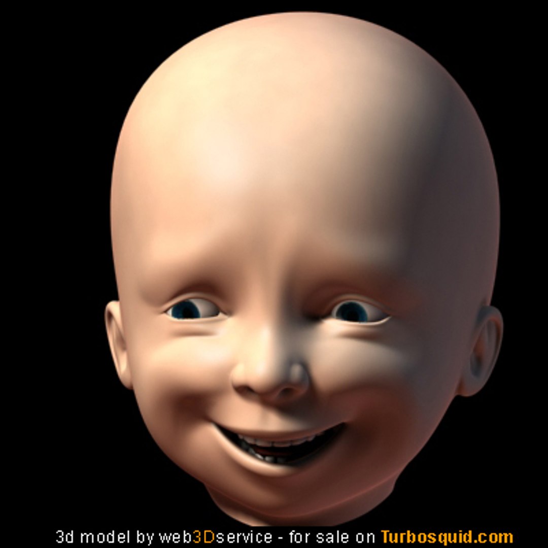 Baby Head 3d Model