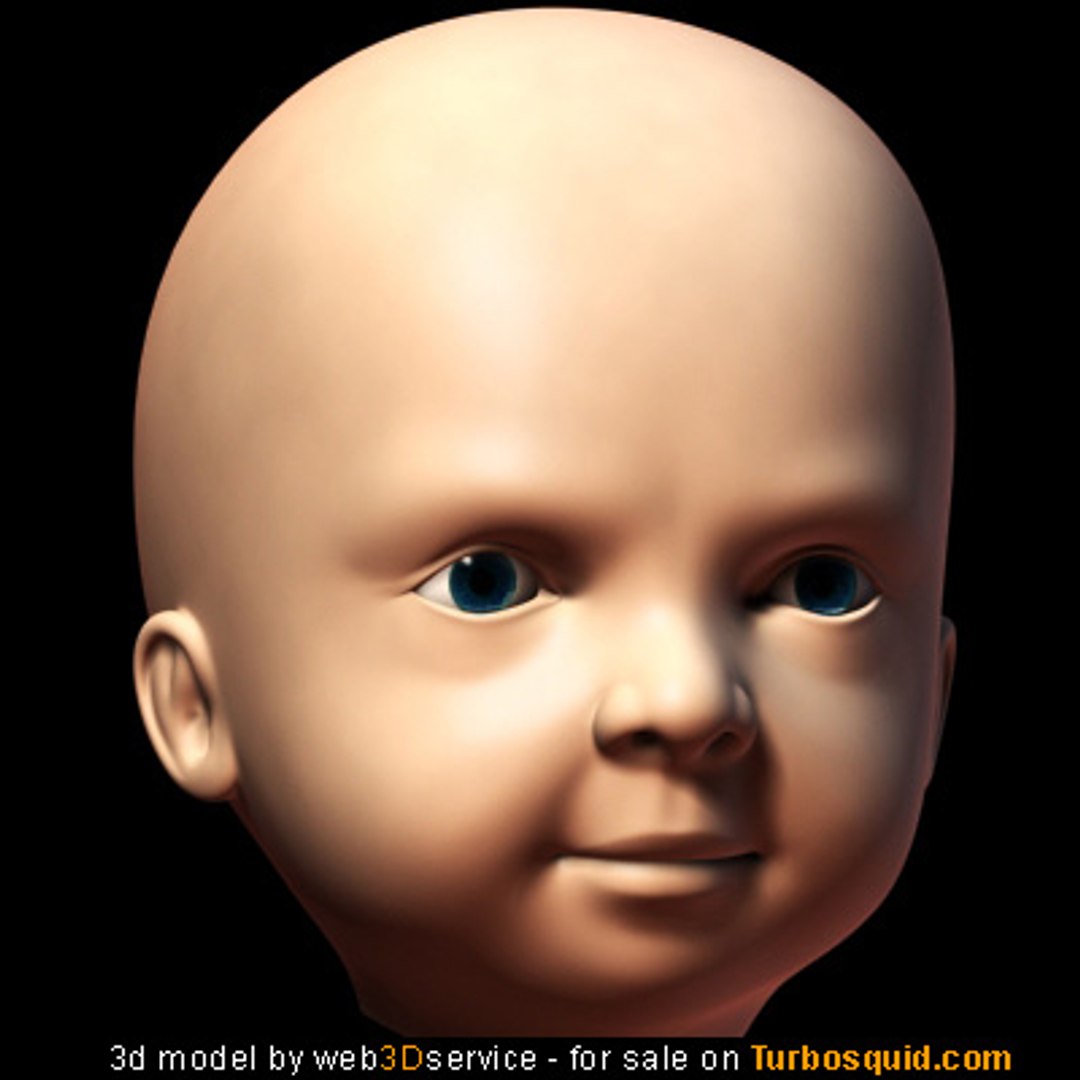 Baby Head 3d Model