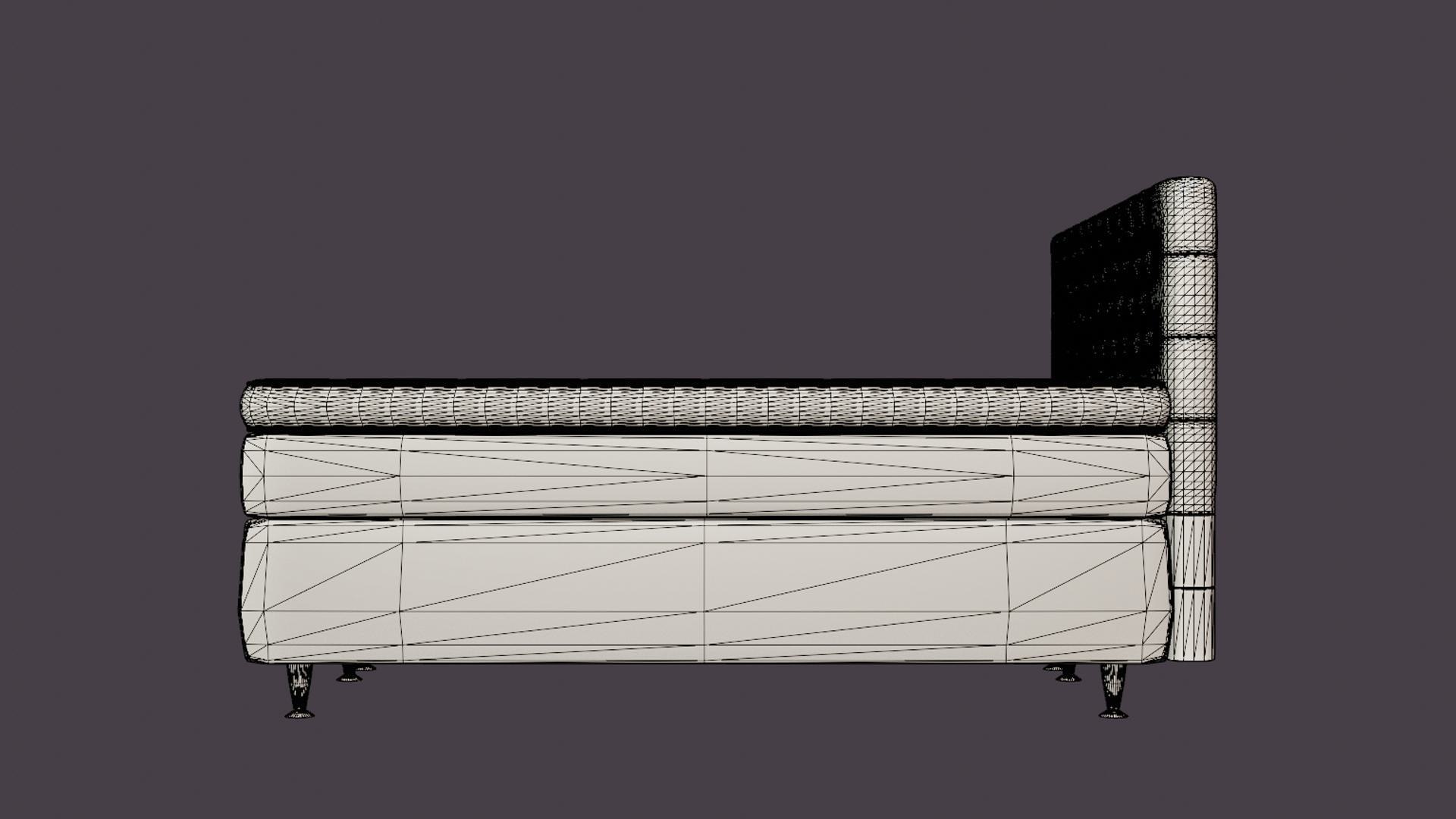 3D Celine Bed Package 160x200cm Gray Velvet Model - TurboSquid 2232669