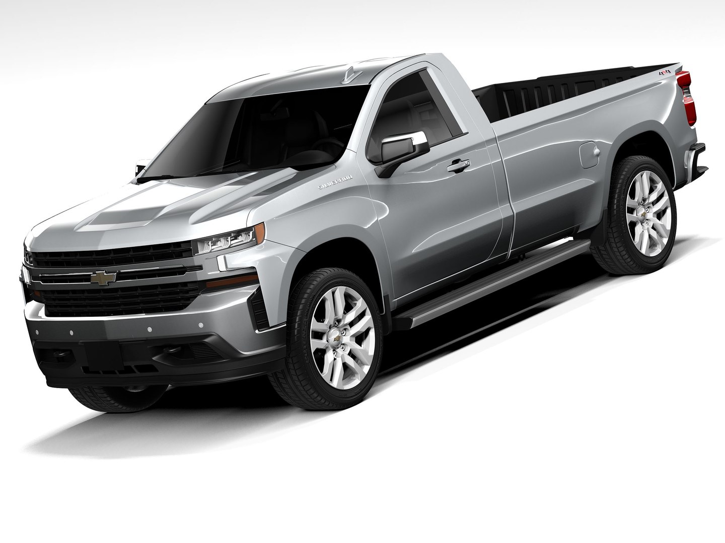 Chevrolet Silverado 1500 LT Regular Cab 2019 3D Model - TurboSquid 2219541