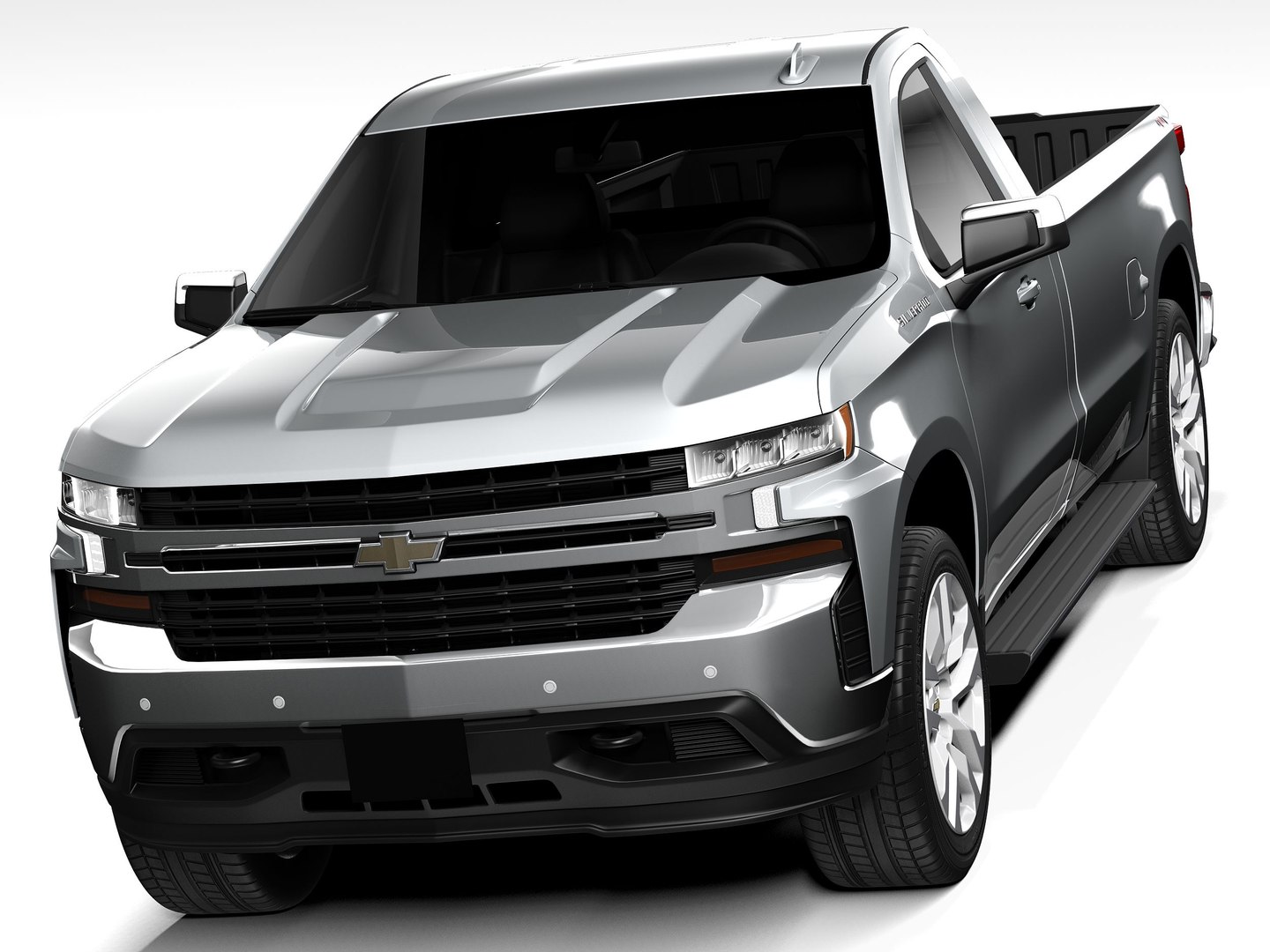 Chevrolet Silverado 1500 LT Regular Cab 2019 3D Model - TurboSquid 2219541