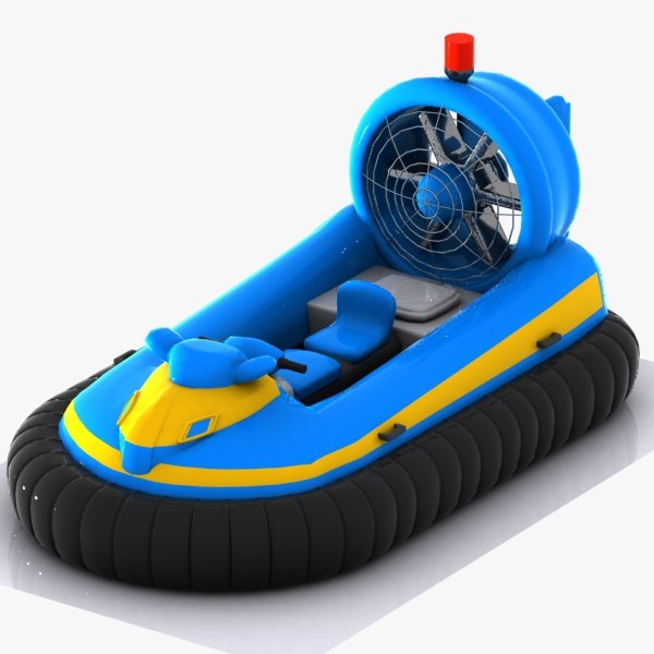 3d model of cartoon hovercraft craft