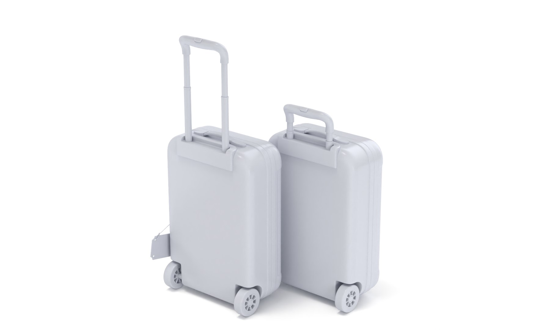 Suitcase Luggage Trolley 3D Model - TurboSquid 2345602