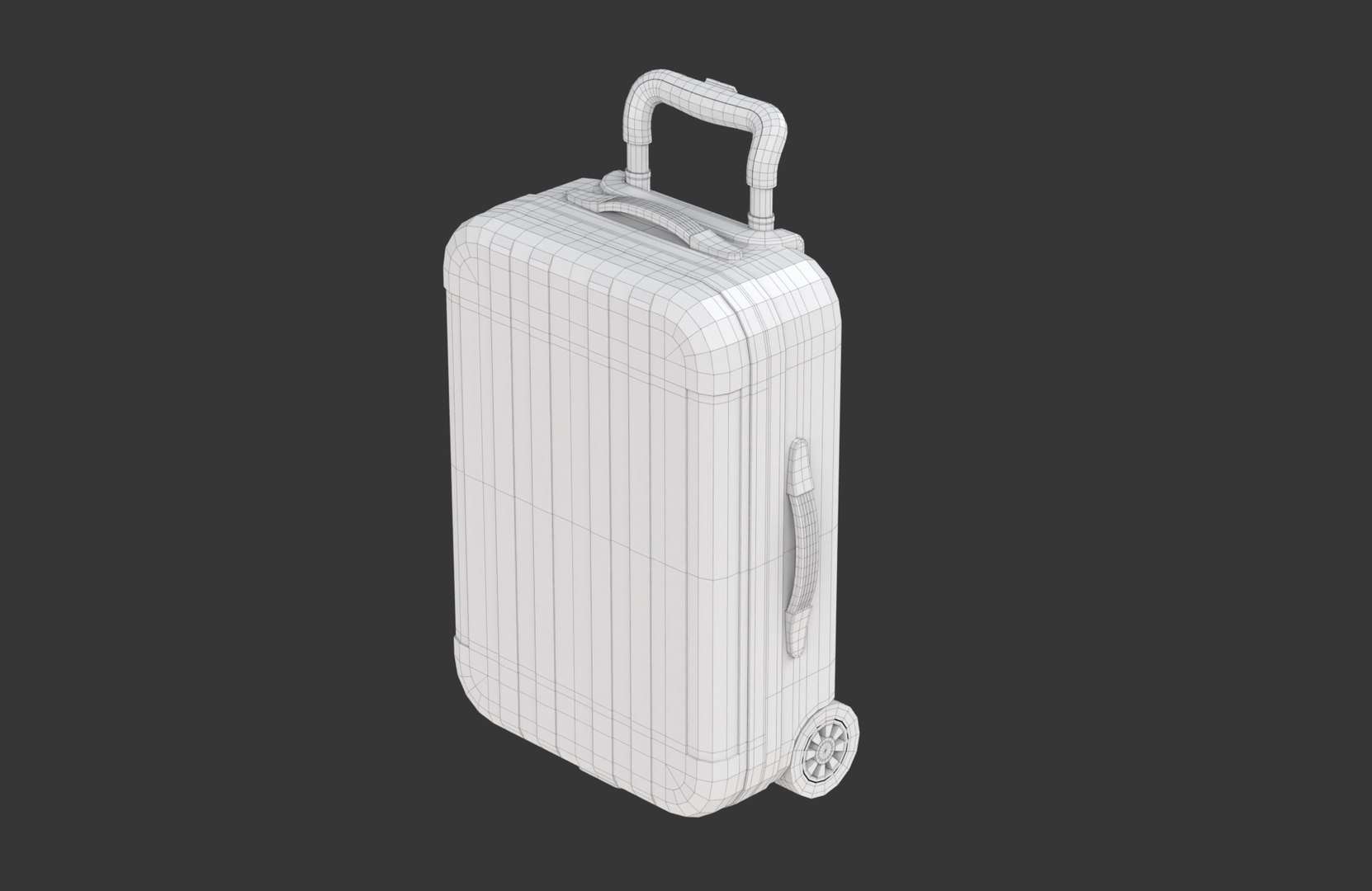 Suitcase Luggage Trolley 3D Model - TurboSquid 2345602