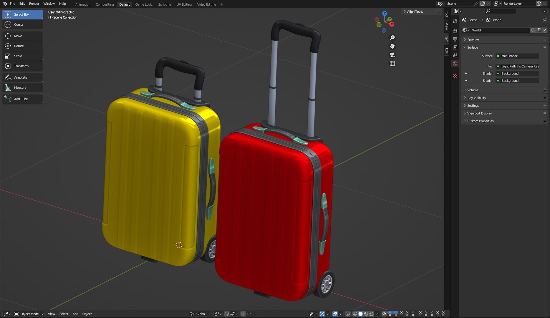 Suitcase Luggage Trolley 3D Model - TurboSquid 2345602