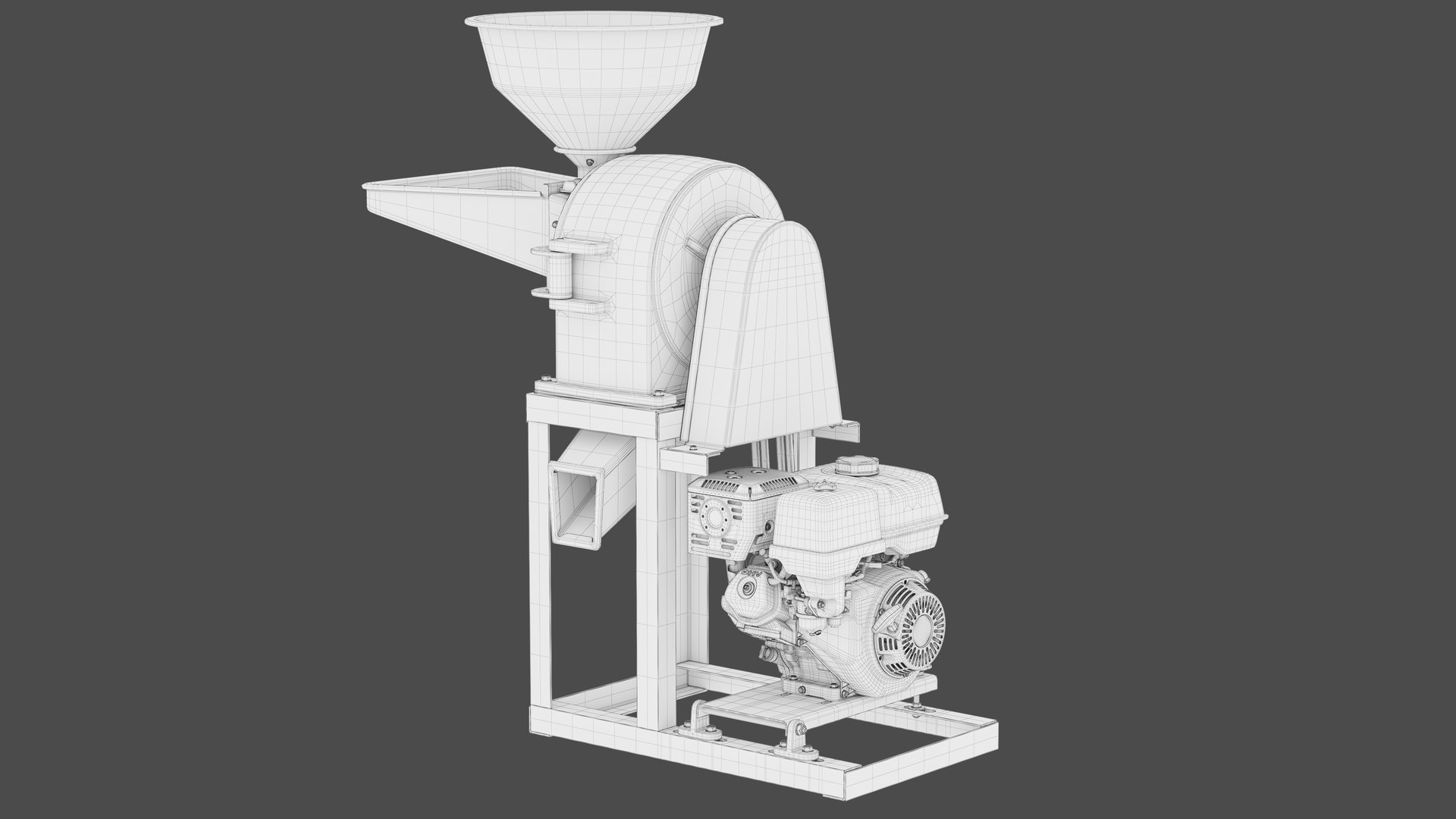 3D Grinder with Engine model - TurboSquid 2061722