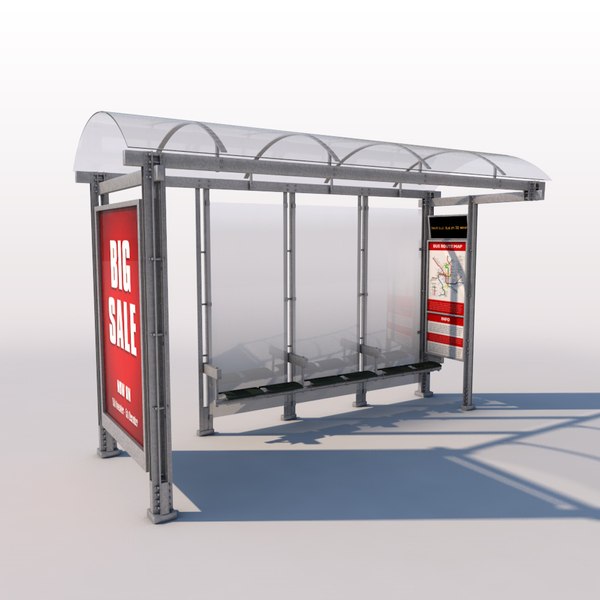3d london bus stop model