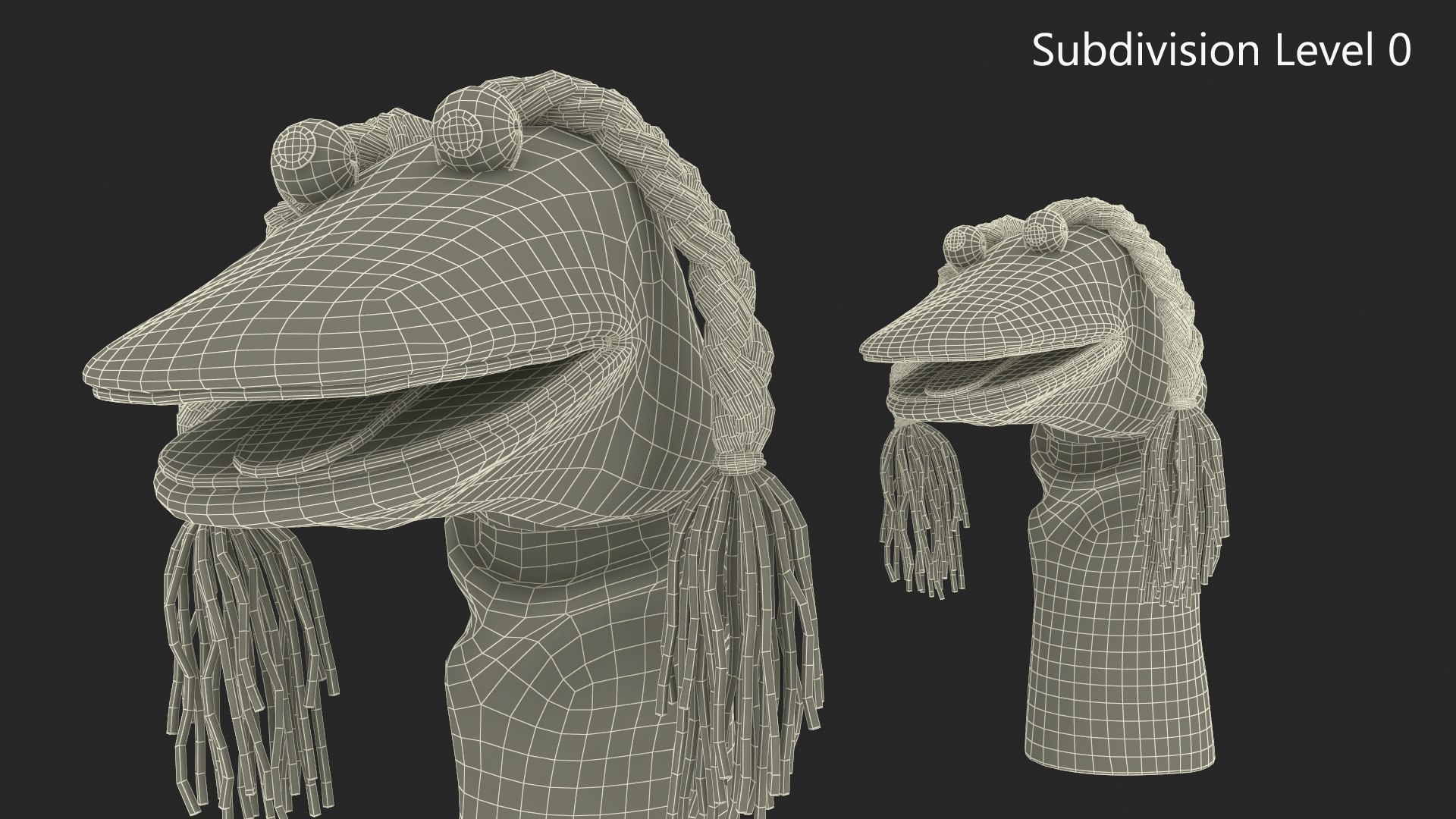 Sock Puppet Character Pink Girl Smiling Pose 3D Model - TurboSquid 2270263