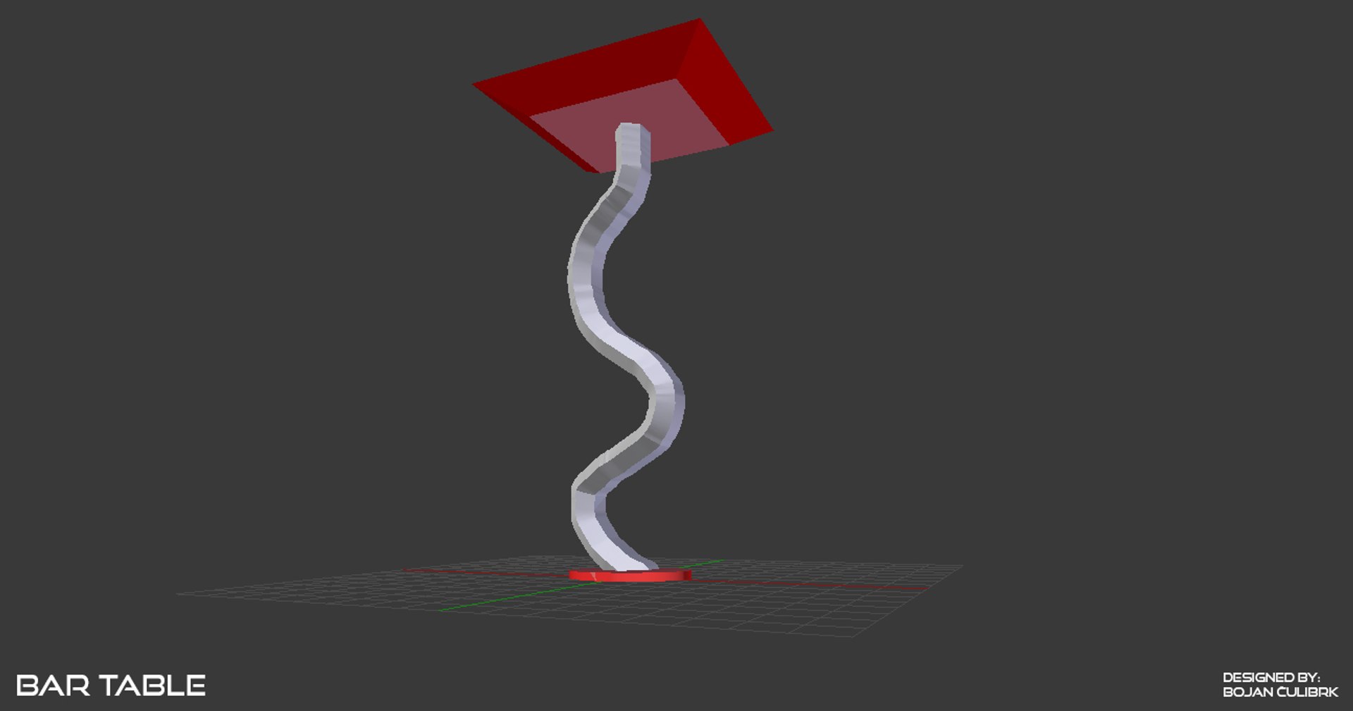 Andromeda Bar Table 3d Model
