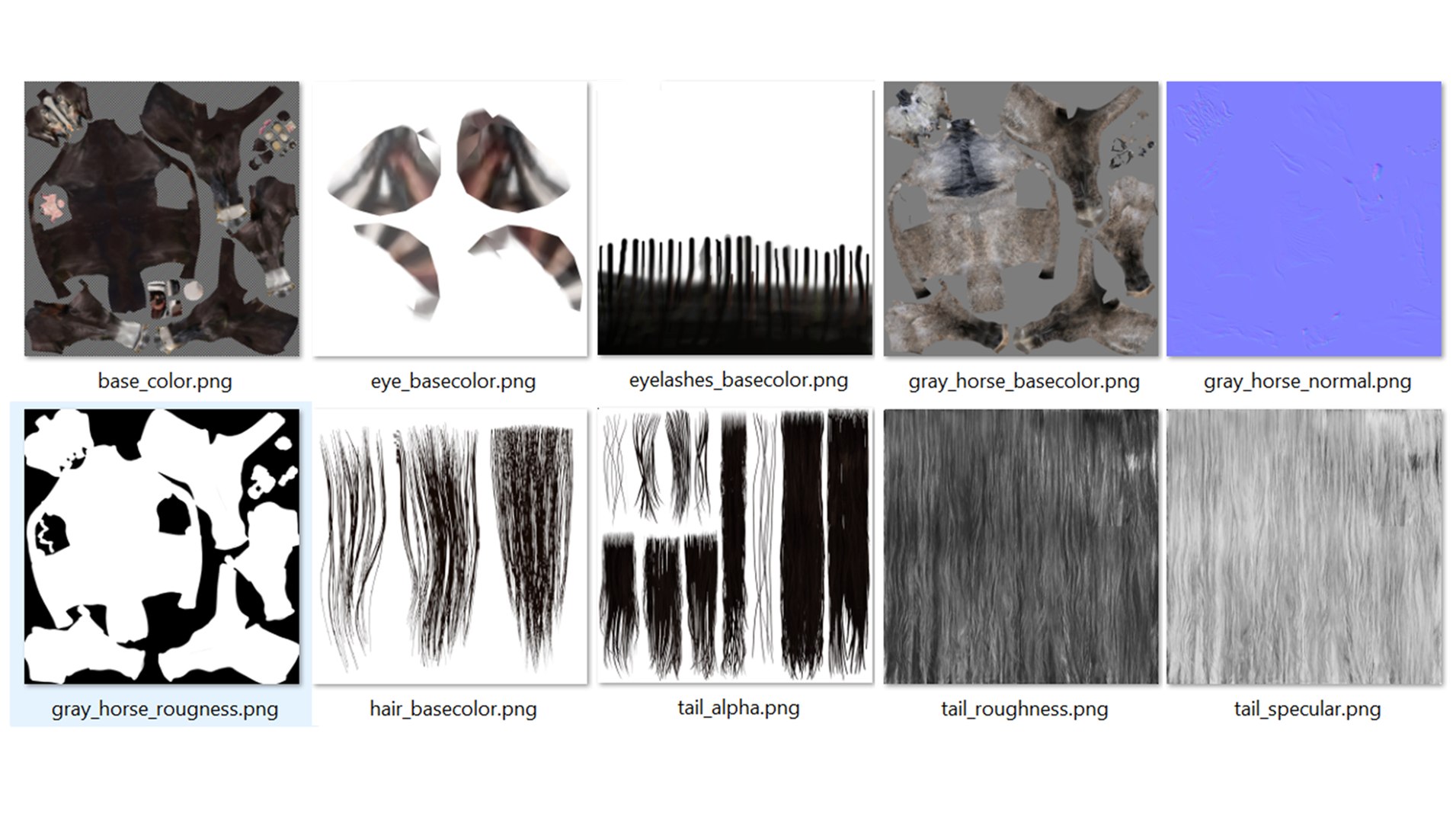 3D Realistic Animated Gray Horse 3D Model Model - TurboSquid 2467139