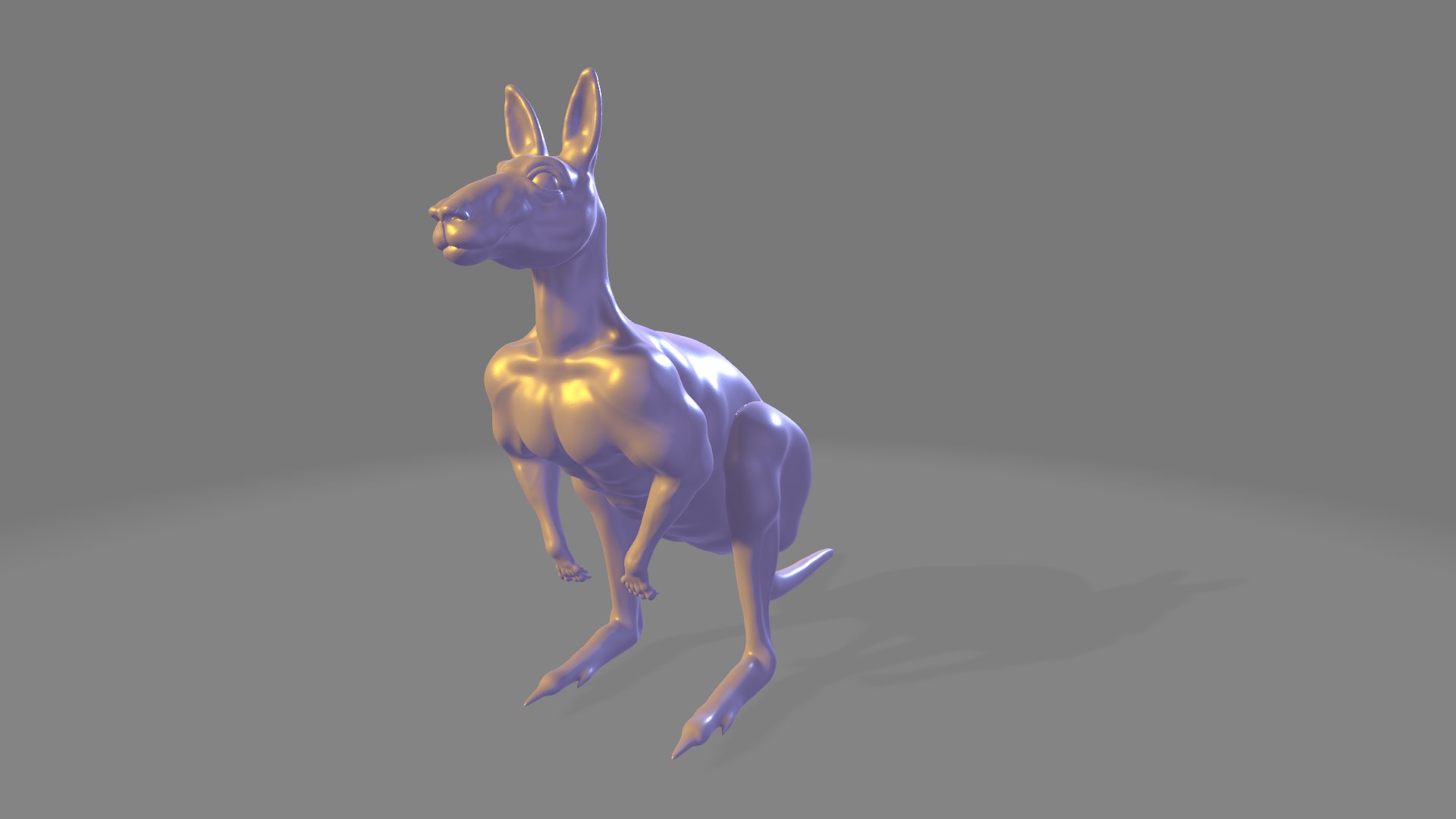 3D Muscular Kangaroo - TurboSquid 2034894