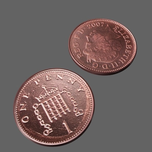 1p Coin 3D Models for Download | TurboSquid