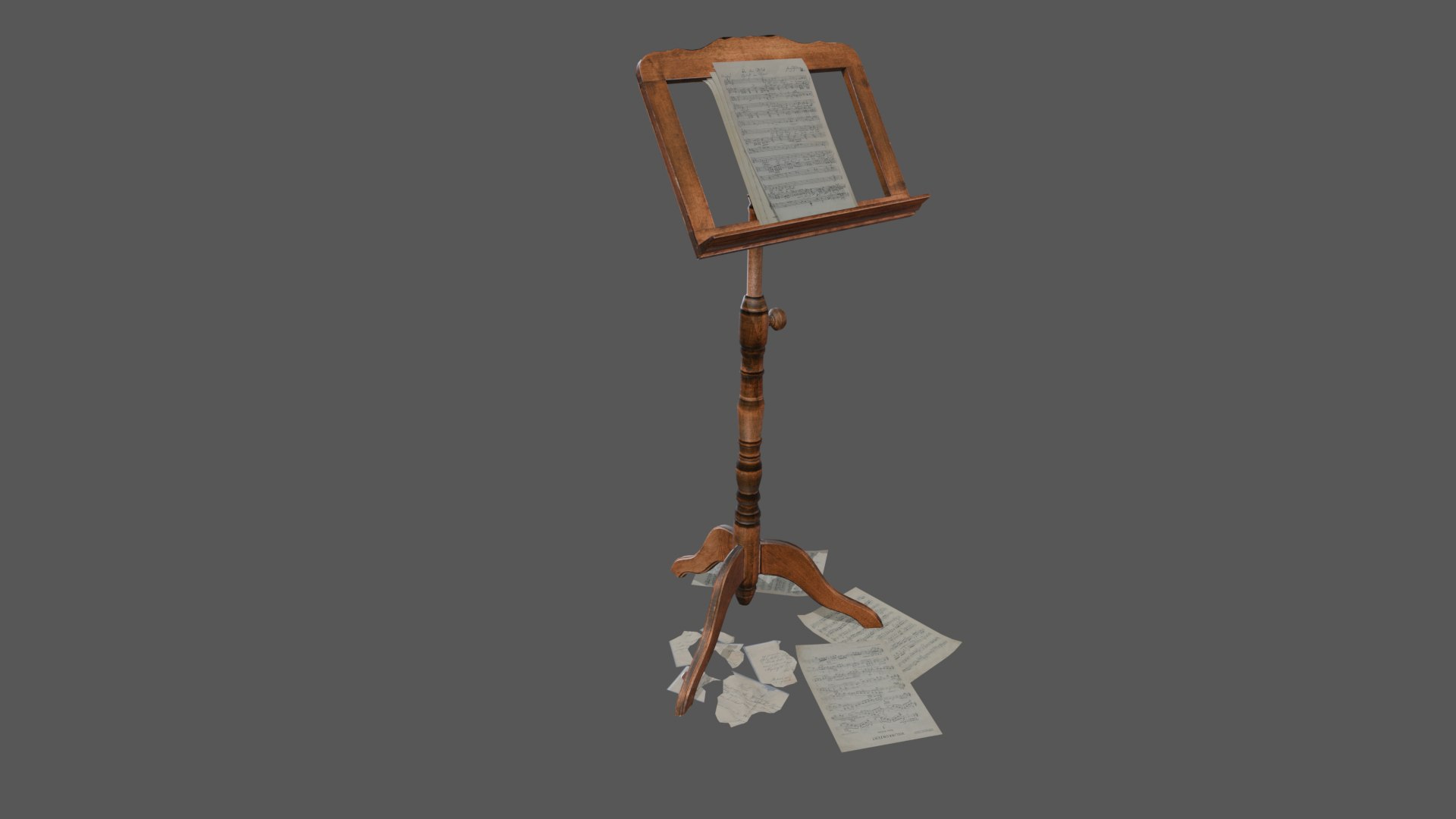 Music Stand Notes 3d Model For Unity 3D Model - TurboSquid 2322106