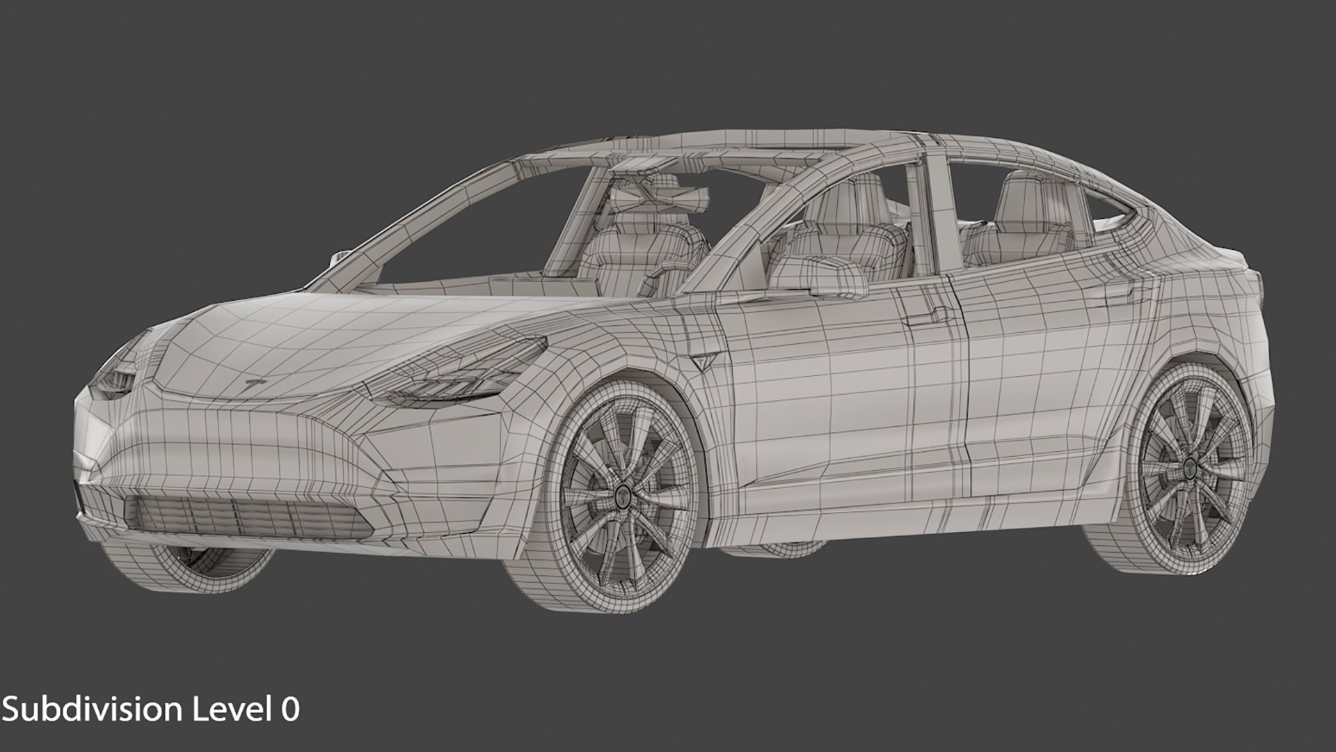 3D Tesla 3 Interior Modeled - TurboSquid 1386420