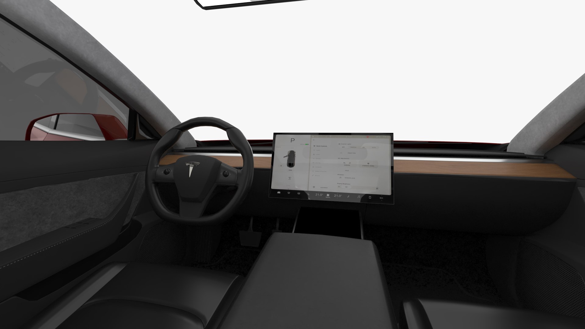 3D Tesla 3 Interior Modeled - TurboSquid 1386420
