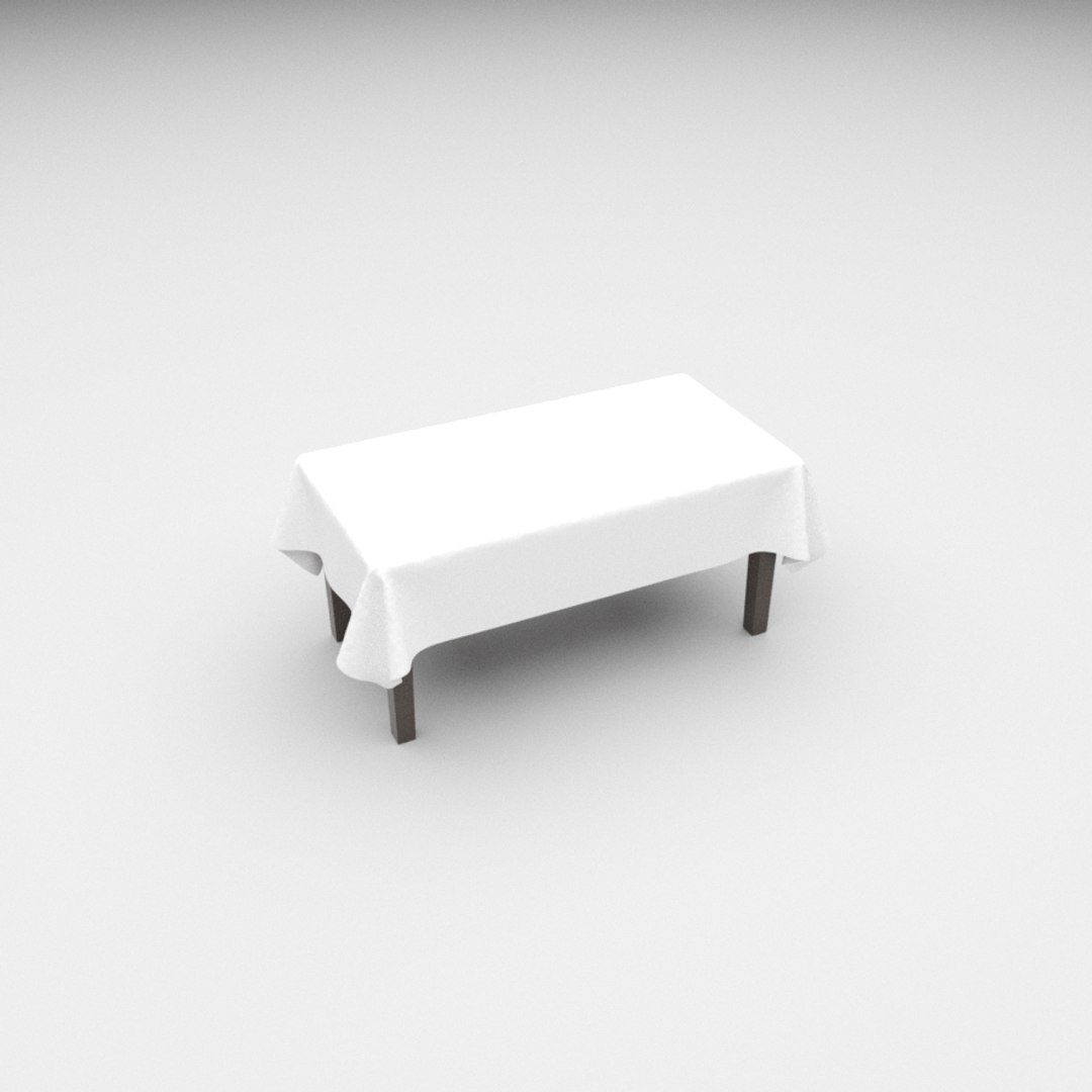 Table cloth 76cm x 3D model - TurboSquid 1614927