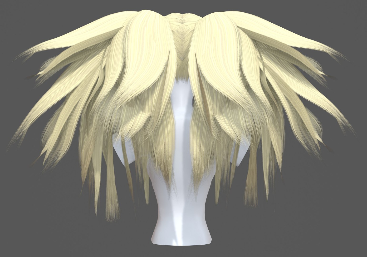 Female Stylized Hairstyle 3D Model - TurboSquid 1936345