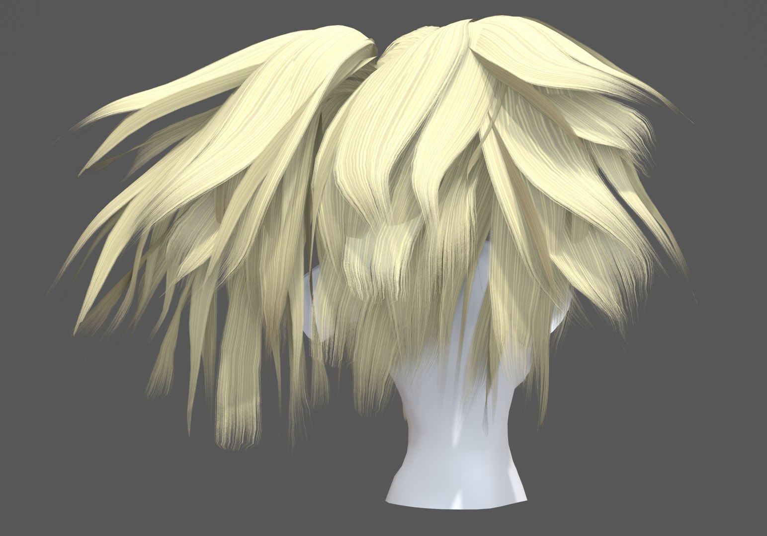 Female Stylized Hairstyle 3D Model - TurboSquid 1936345